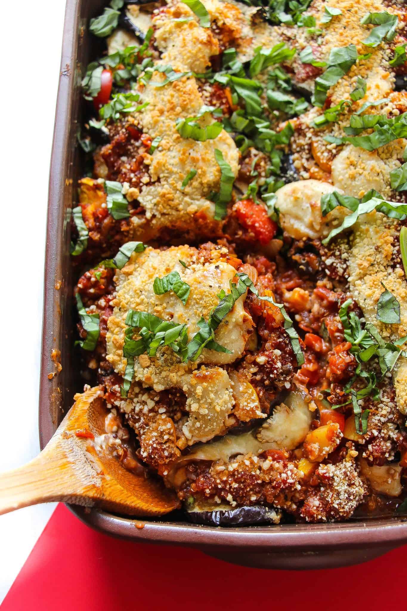Vegan Eggplant Parmesan Bake Layers Of Happiness Vegan Eggplant Parmesan Bake Layers Of Happiness
