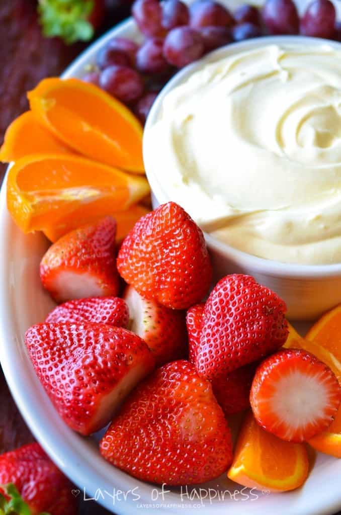 The Best Fruit Dip Ever - Layers of Happiness