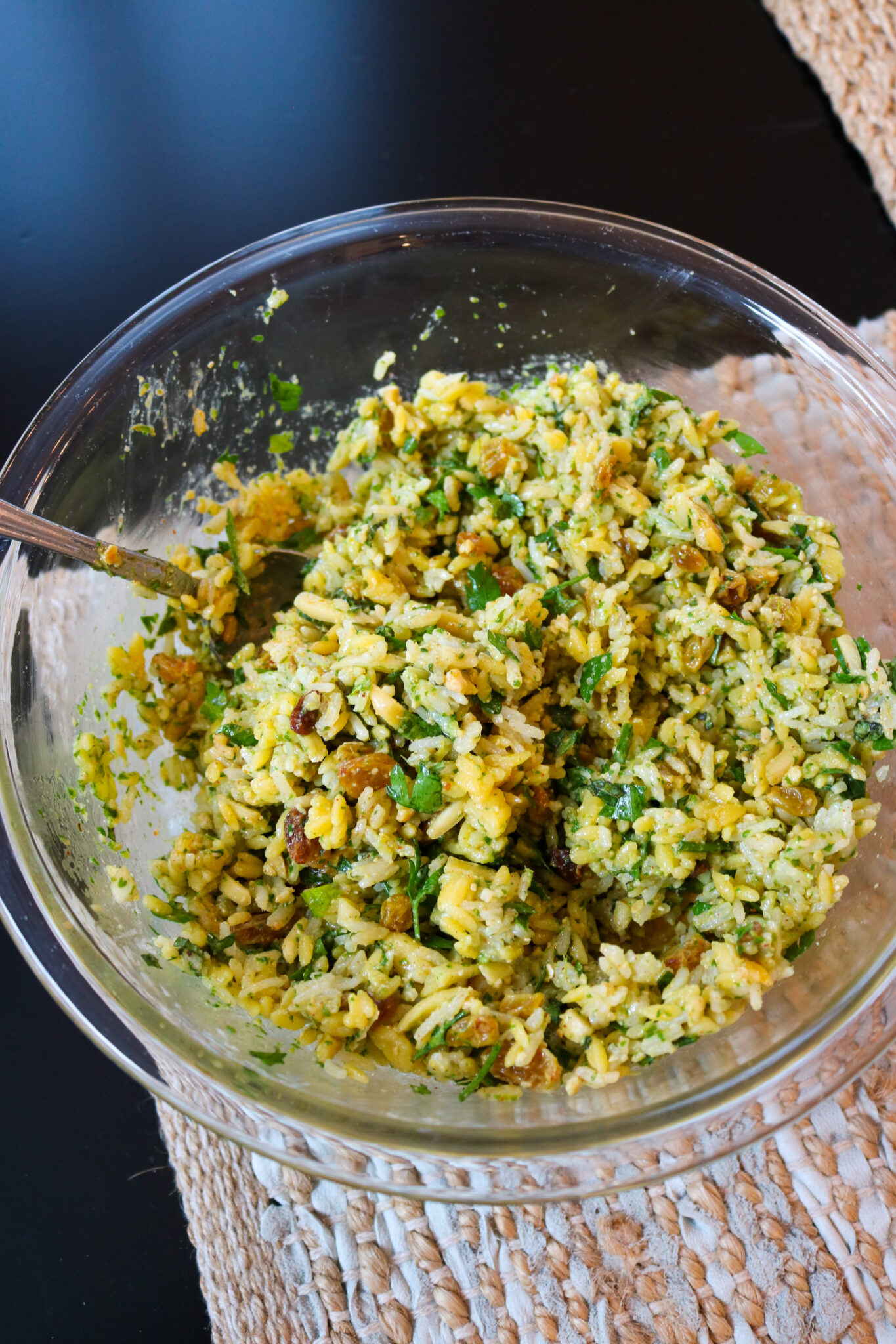 Orzo Pesto Salad - Layers of Happiness