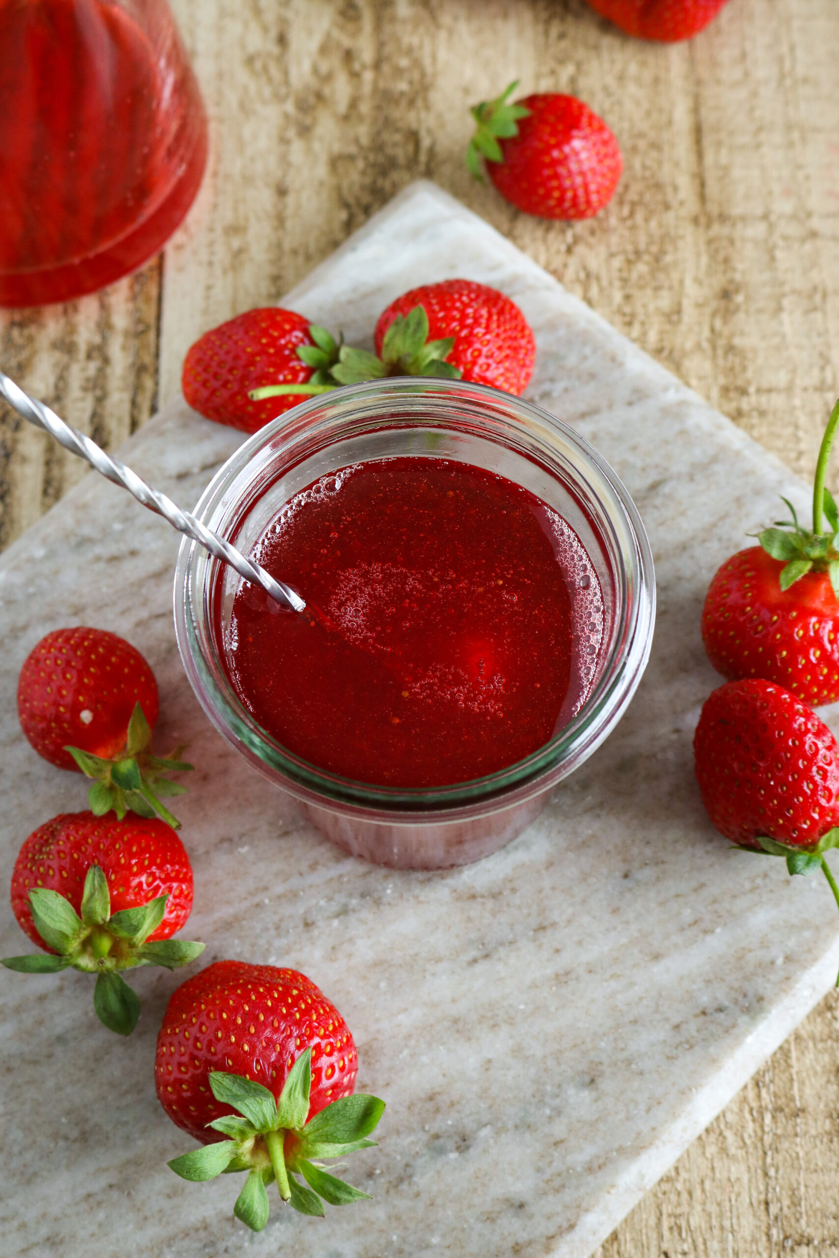 Strawberry Syrup for Cocktails - Layers of Happiness