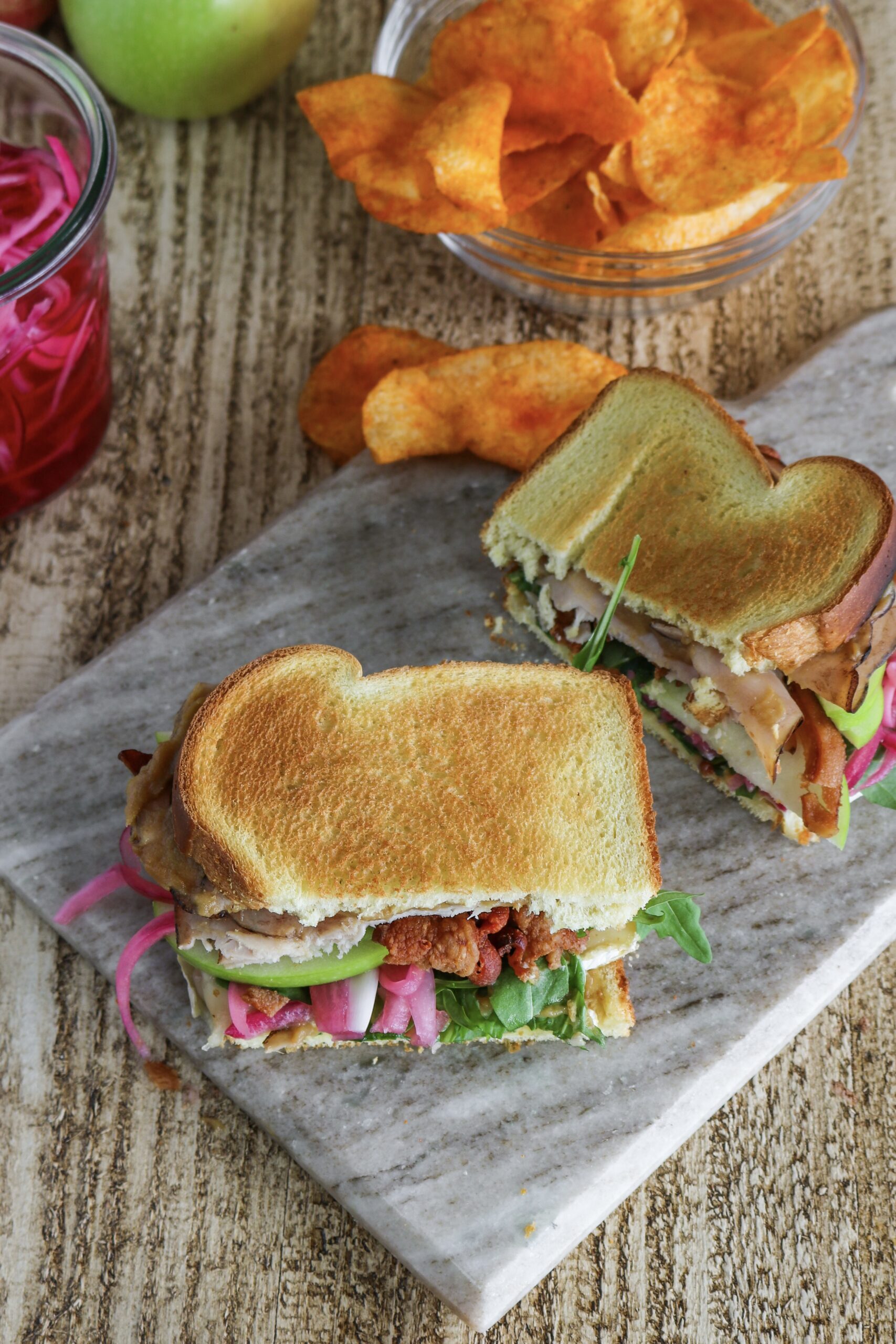 Turkey Apple Brie Sandwich - Layers of Happiness