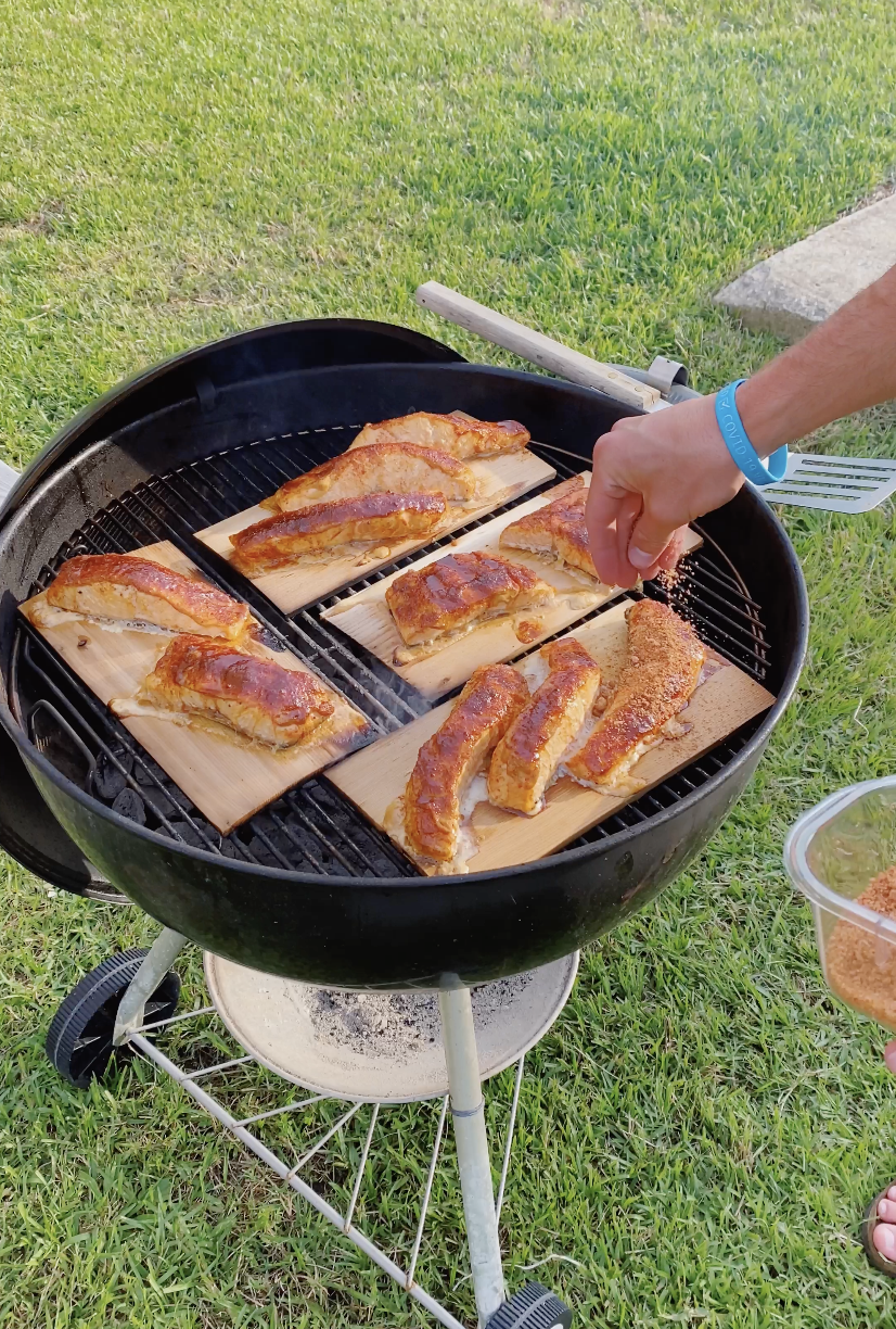 Cedar Plank Salmon - Layers of Happiness